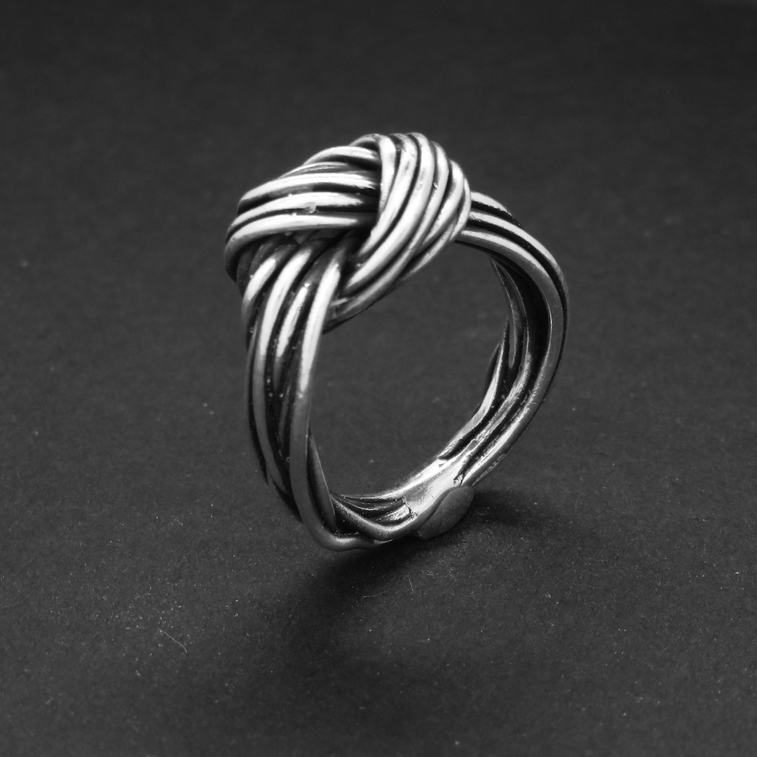 Knotted Rope Ring in Sterling Silver - Tie the Knot - Knotted Sterling ...