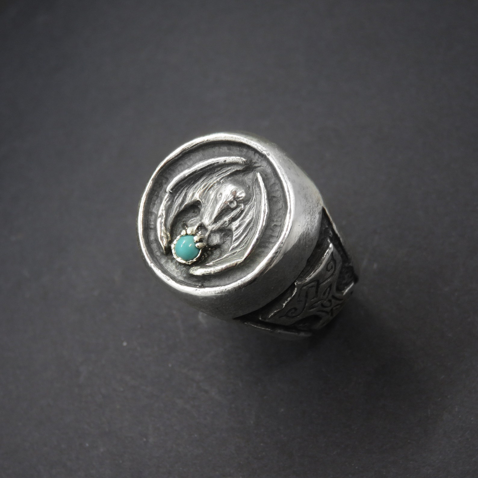 Raven Signet Ring With Mjölnir Huge Men's Sterling - Etsy