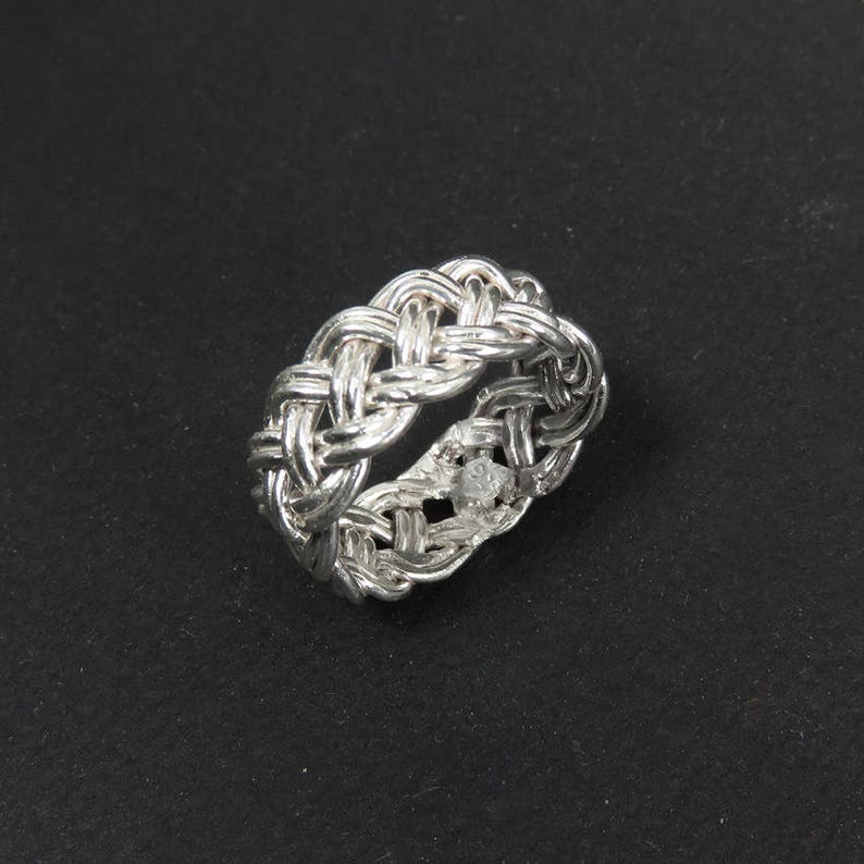 Celtic Wedding Band Braided Silver Ring Celtic Knot Ring - Etsy UK