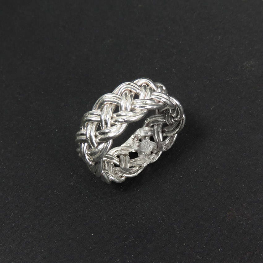 Celtic Wedding Band Braided Silver Ring - Celtic Knot Ring - Celtic ...