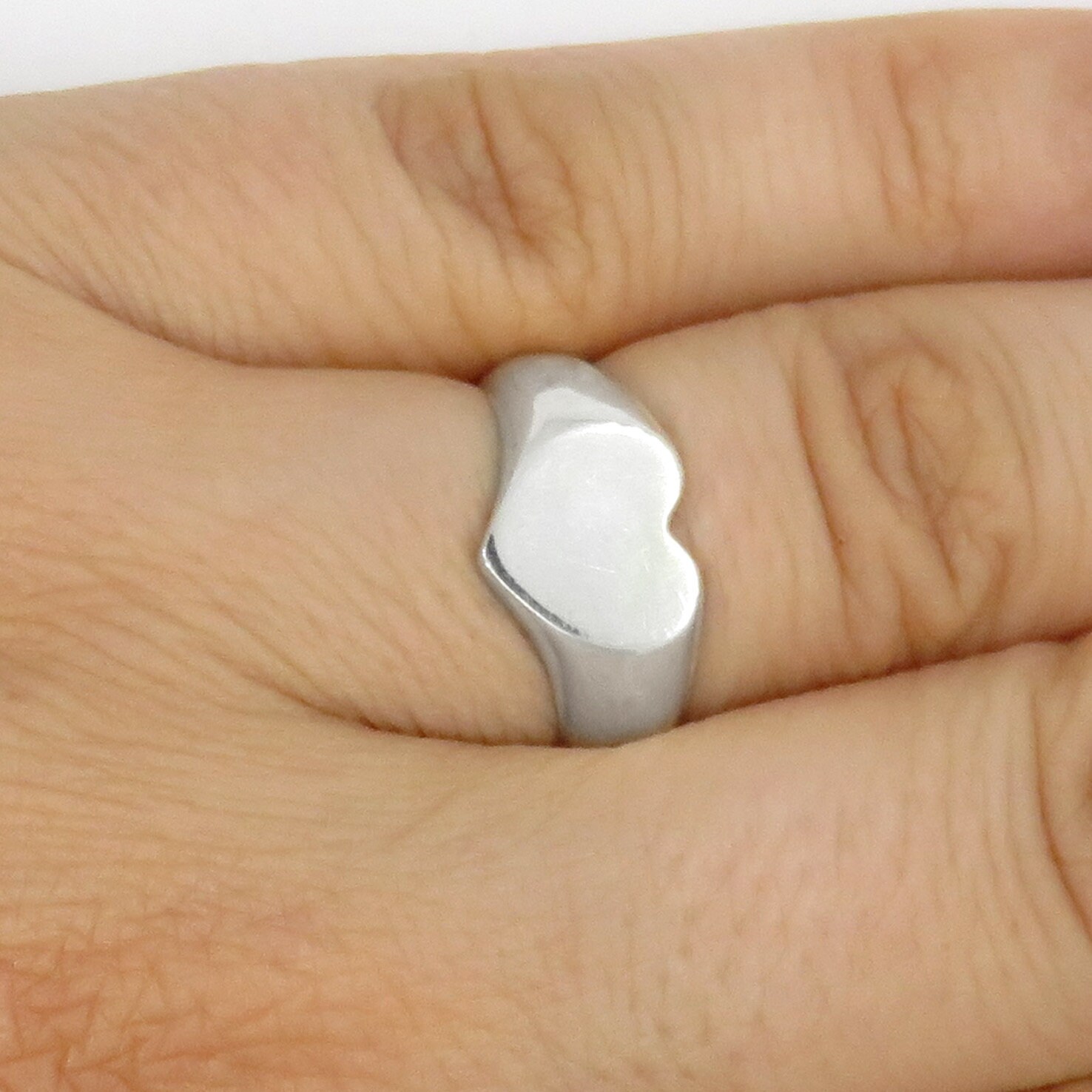 Heart Signet Ring Heart Ring Love Ring Promise Ring | Etsy