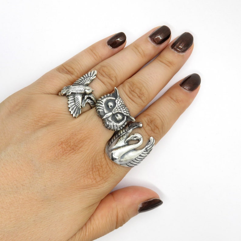 Phoenix Ring - Symbol of Rebirth and Renewal - Large Sterling Silver ...