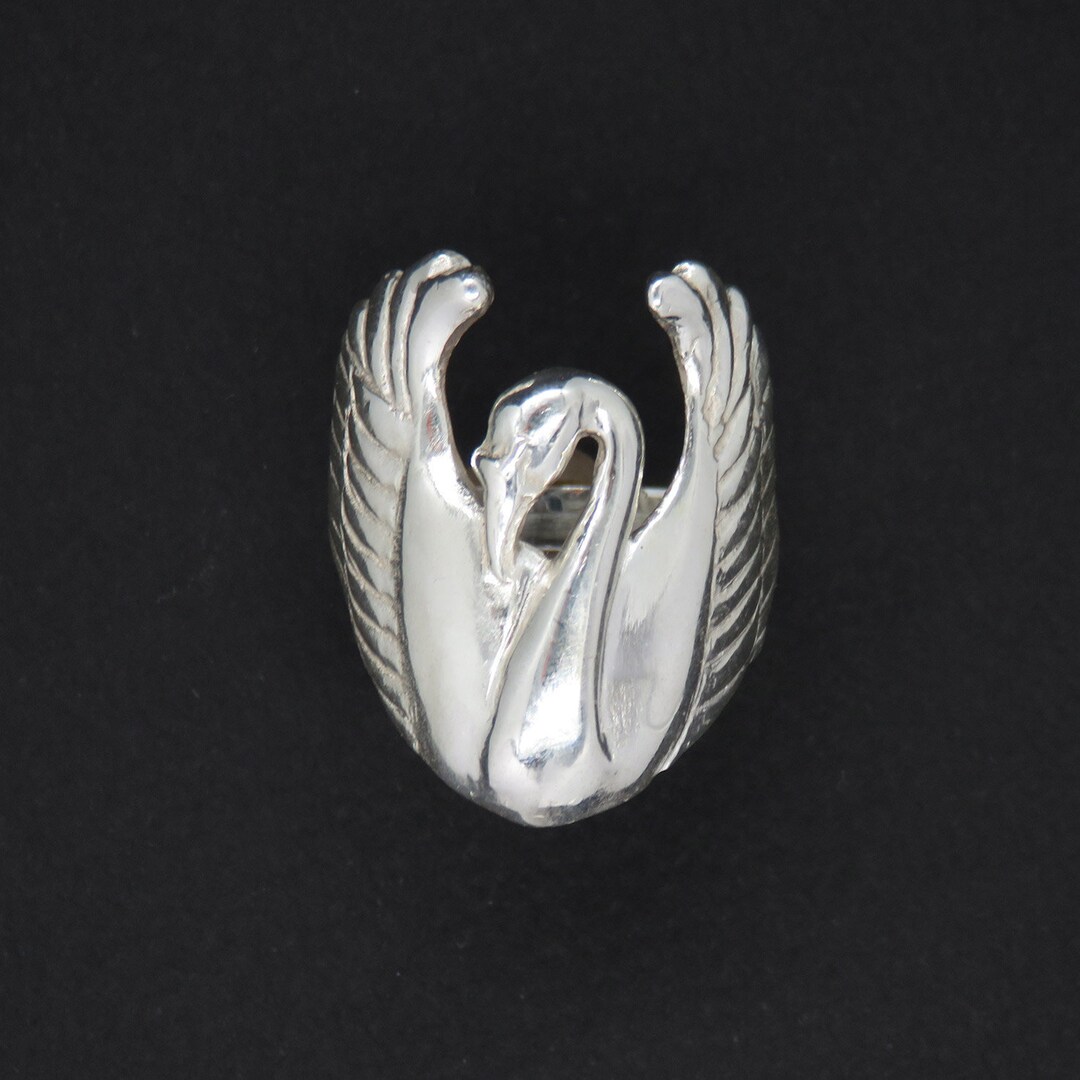 White Swan Ring - Swan Jewelry - Animal Jewelry - Animal Ring - Bird ...
