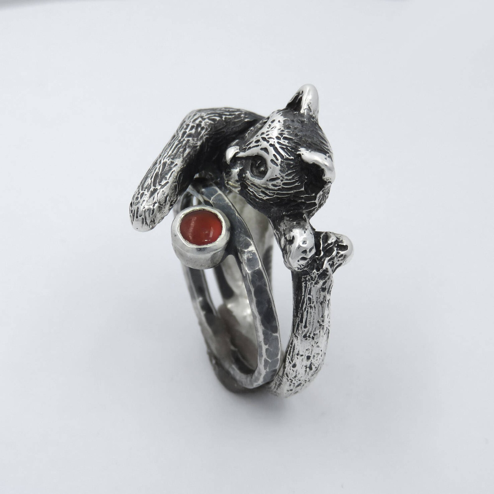 Cat Ring Double Ring Fidget Ring Animal Ring Cat Lover - Etsy