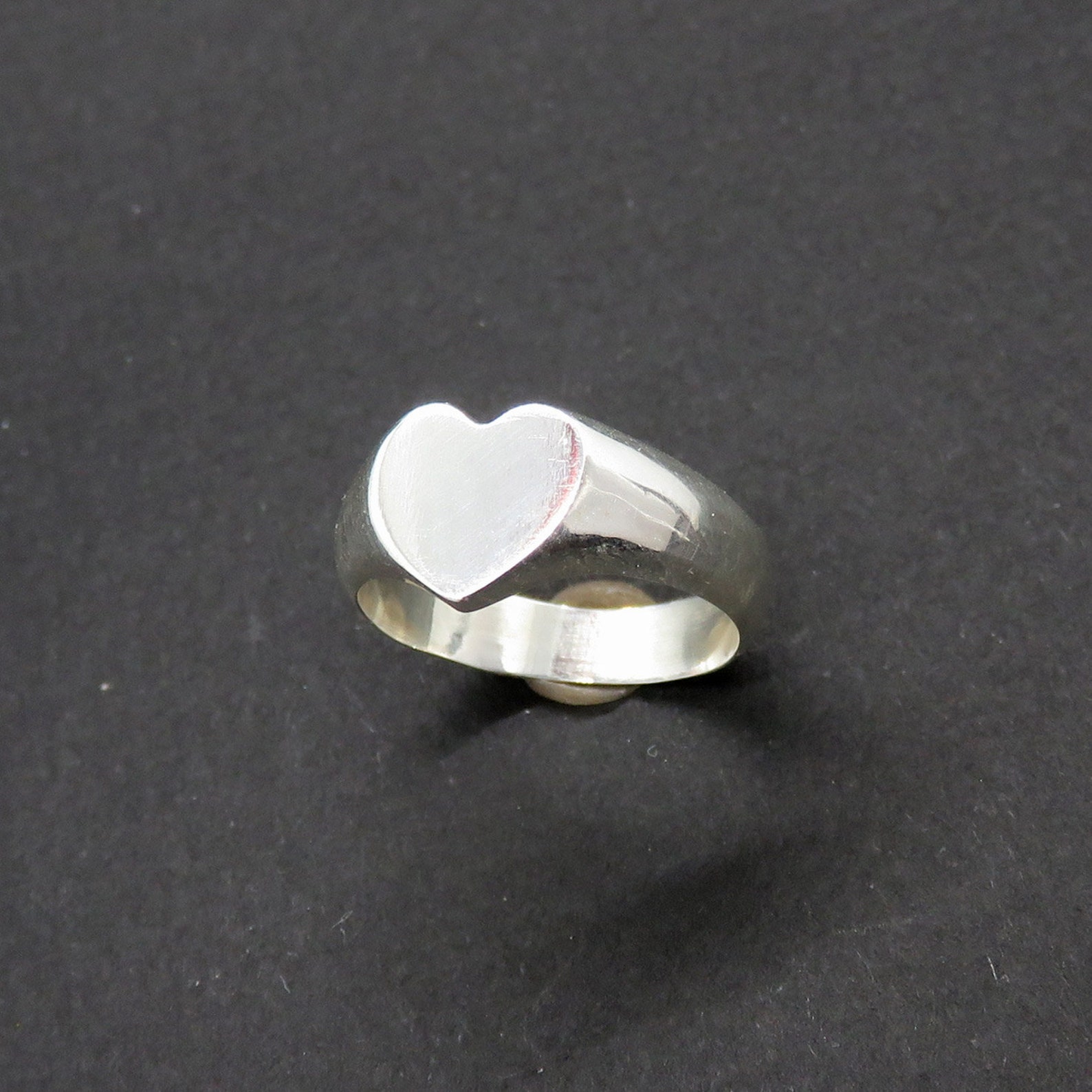 Heart Signet Ring Heart Ring Love Ring Promise Ring | Etsy