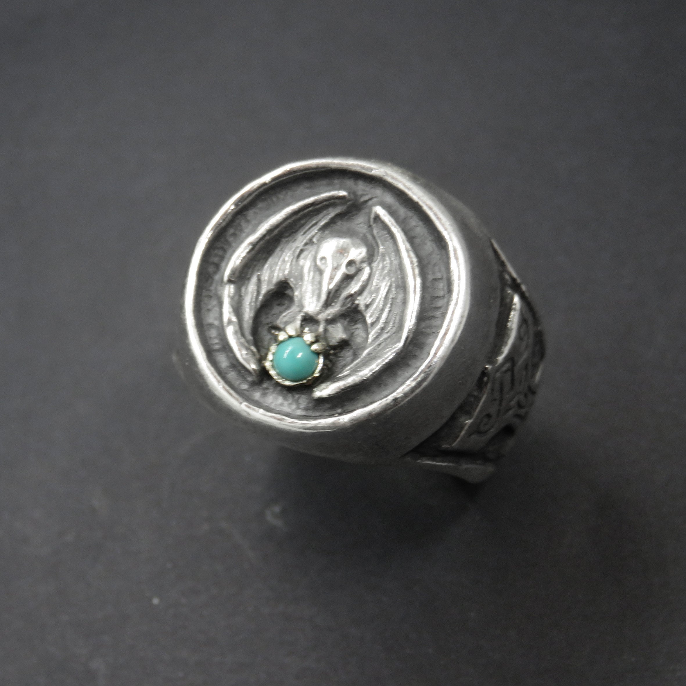 Raven Signet Ring With Mjölnir Huge Men's Sterling - Etsy Israel