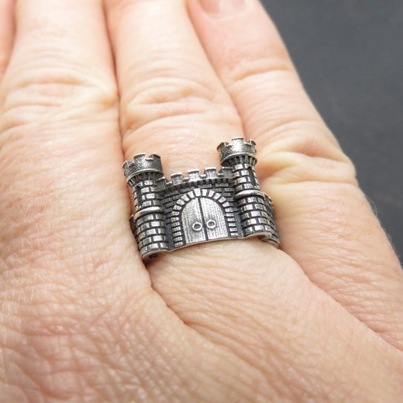 Sterling Silver Fantasy Castle Ring Fairy Tale Medieval - Etsy