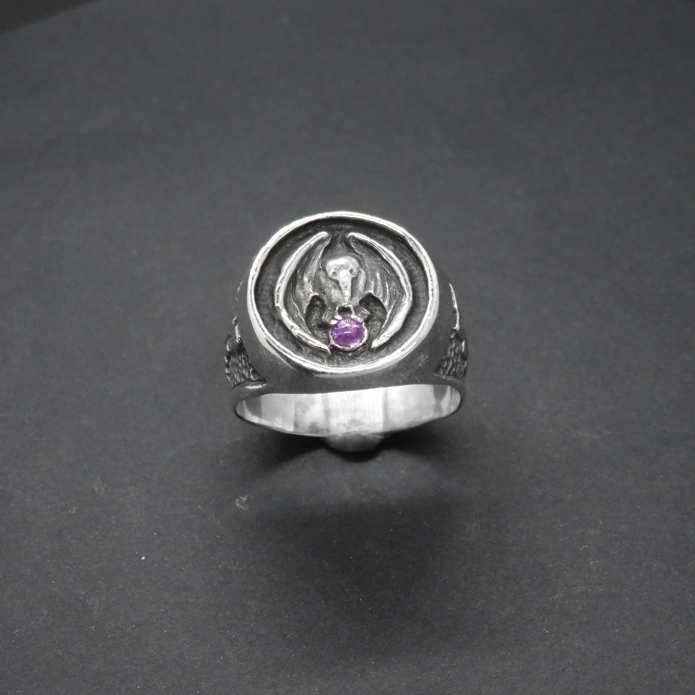 Raven Signet Ring With Mjölnir Huge Men's Sterling - Etsy Israel