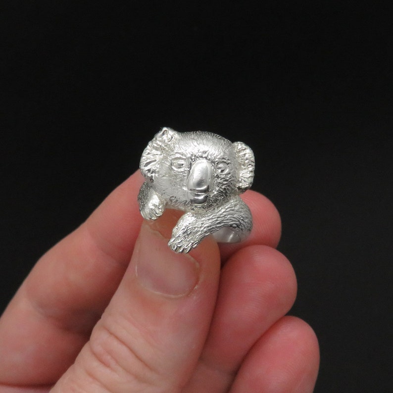 Cute Koala Bear Animal Jewelry Silver Animal Ring Koala - Etsy