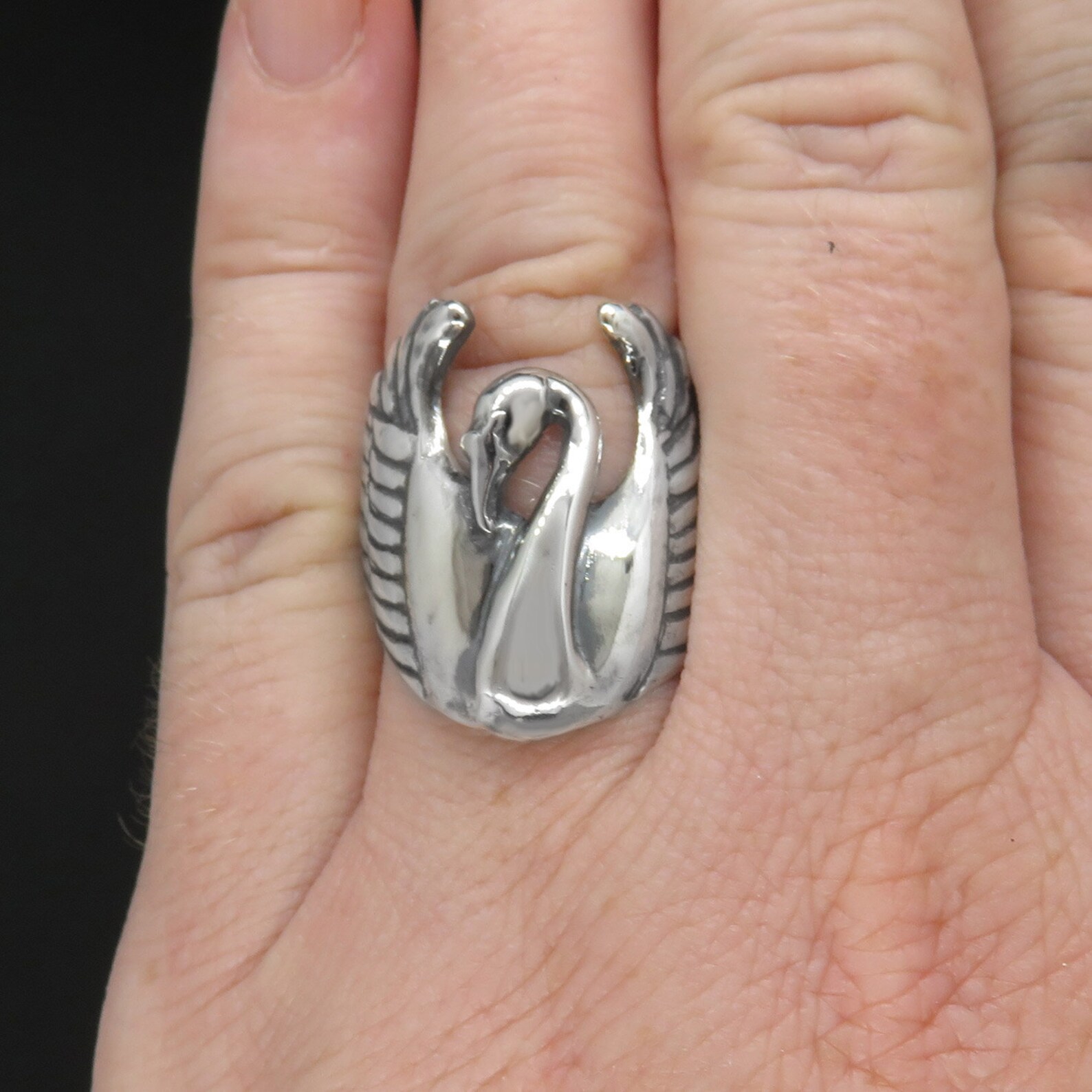 Large Swan Ring Swan Jewelry Animal Jewelry Animal Ring | Etsy