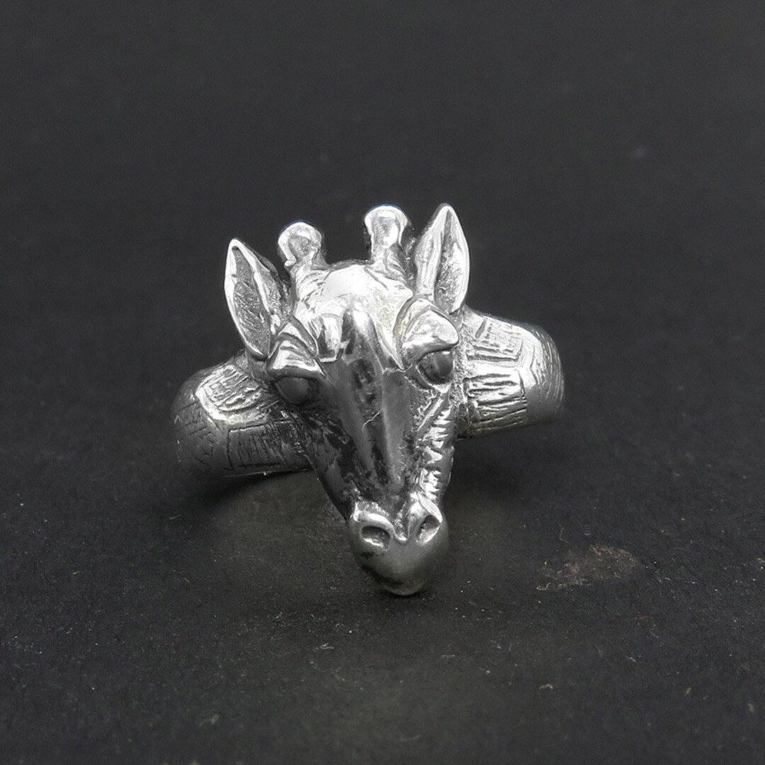 Giraffe Ring in Sterling Silver - Animal Ring - Totem Ring - Animal ...