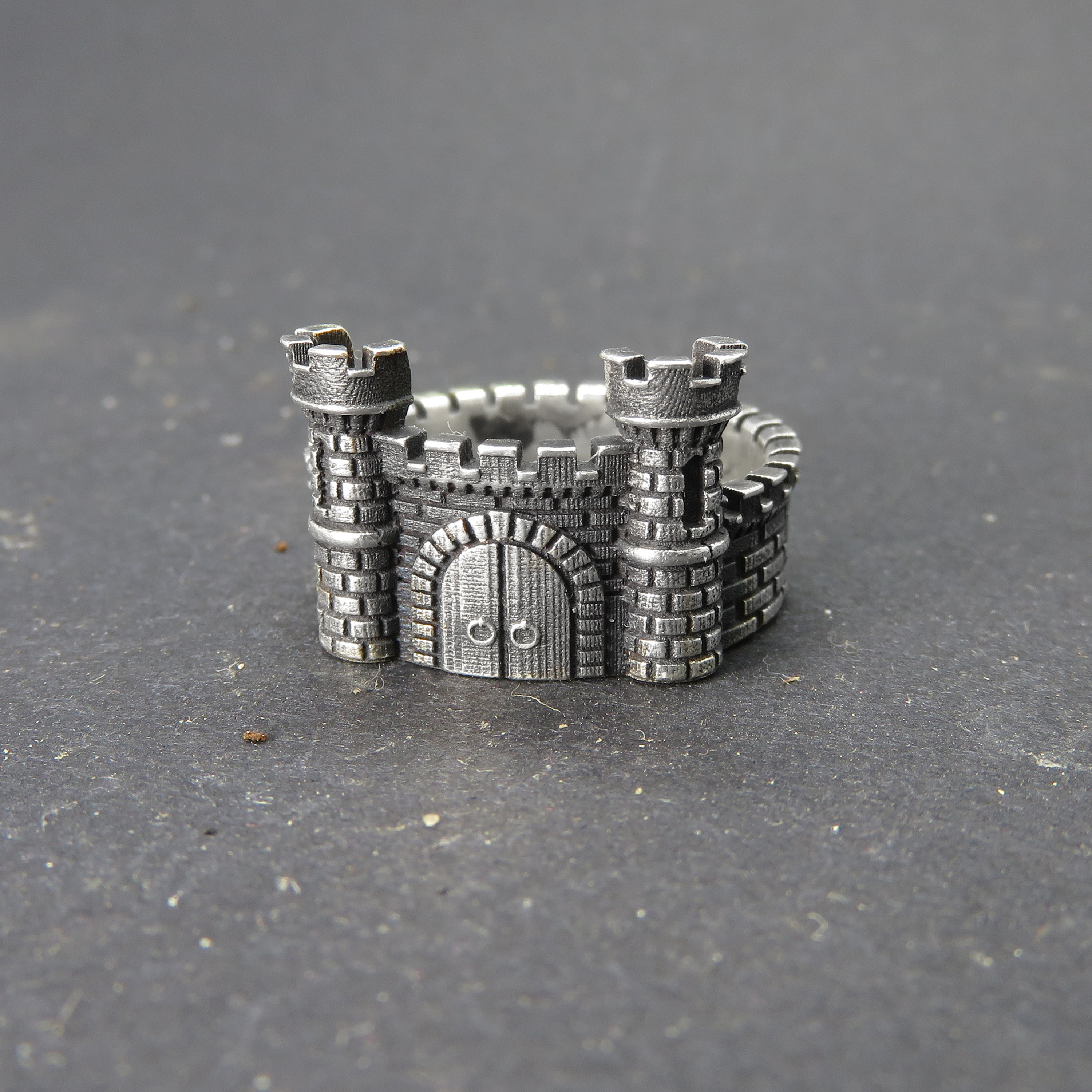 Sterling Silver Fantasy Castle Ring Fairy Tale Medieval | Etsy