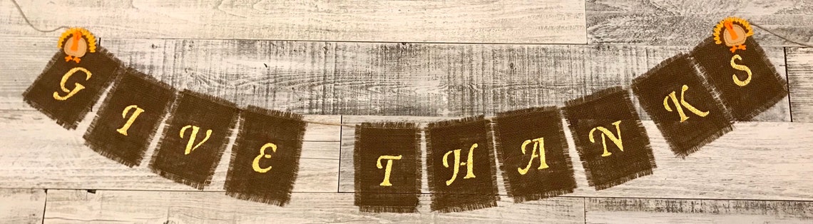 Give Thanks Banner - Etsy