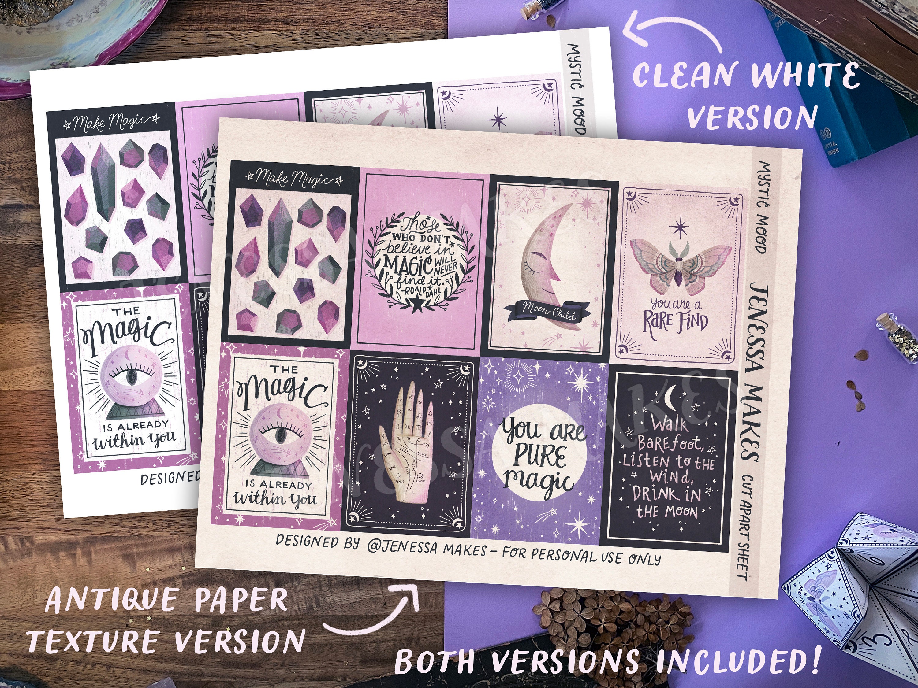 Cut Apart Printable - Mystic Mood | illustrated Quotes, Quote Art ...