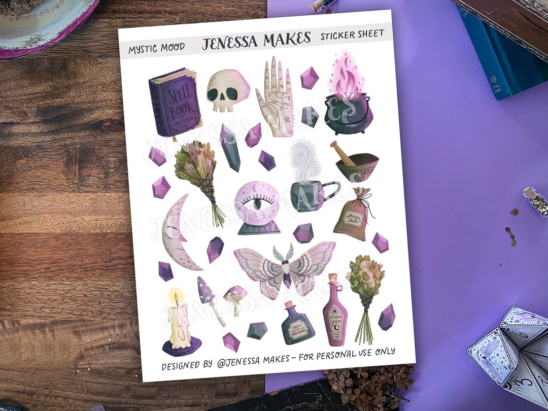 Sticker Sheet Printable - Mystic Mood | bullet Journal, Planner ...