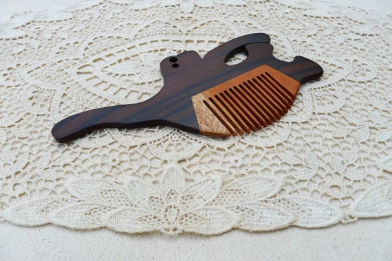 Deadstock 1980s MONKEY Design Wood Comb, Collectable,… - Gem