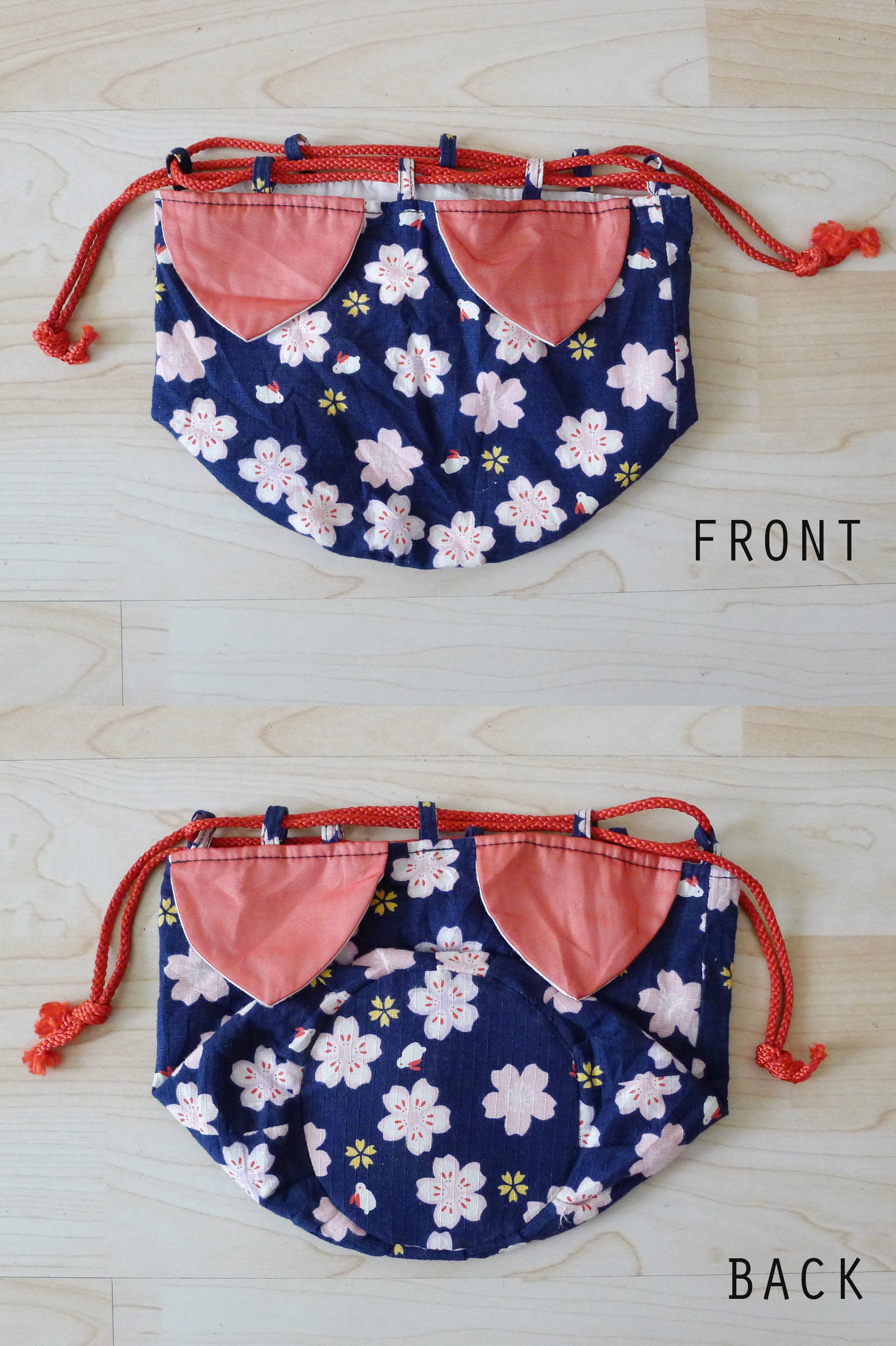 70s Japanese SAKURA Kinchaku Drawstring Mini Bag KIMONO Pouch | Etsy