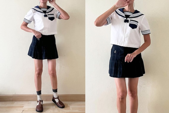 Vintage Japanese School Uniform Cosplay top, sailor c… - Gem