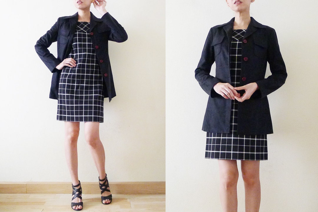 90s Renoma Fitted Mod Blazer: Dark Navy Military Style Coat, Size 40 - Etsy