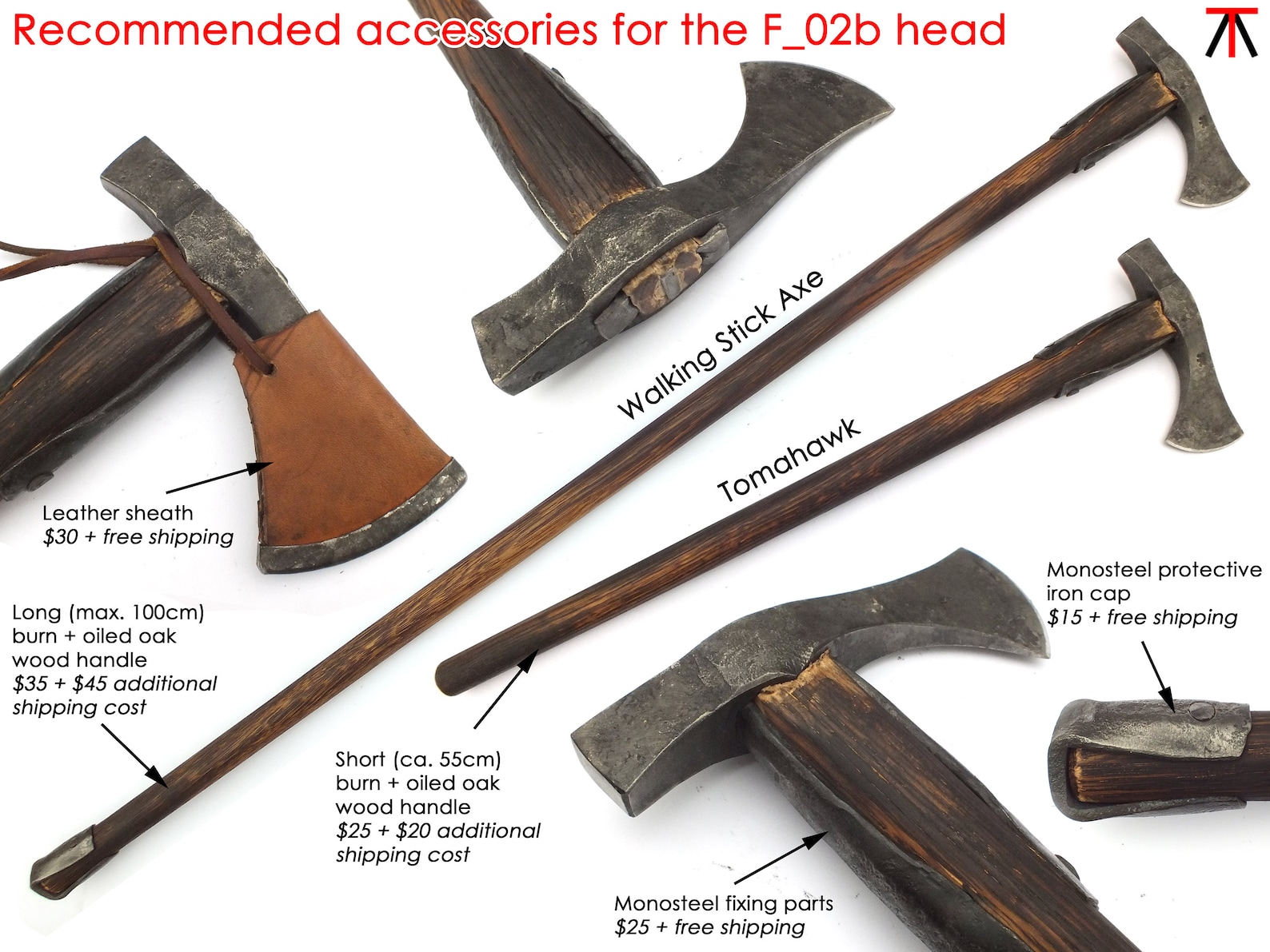 F_02b Hammer Poll TOMAHAWK With Damascus Steel Cutting Edge - Etsy