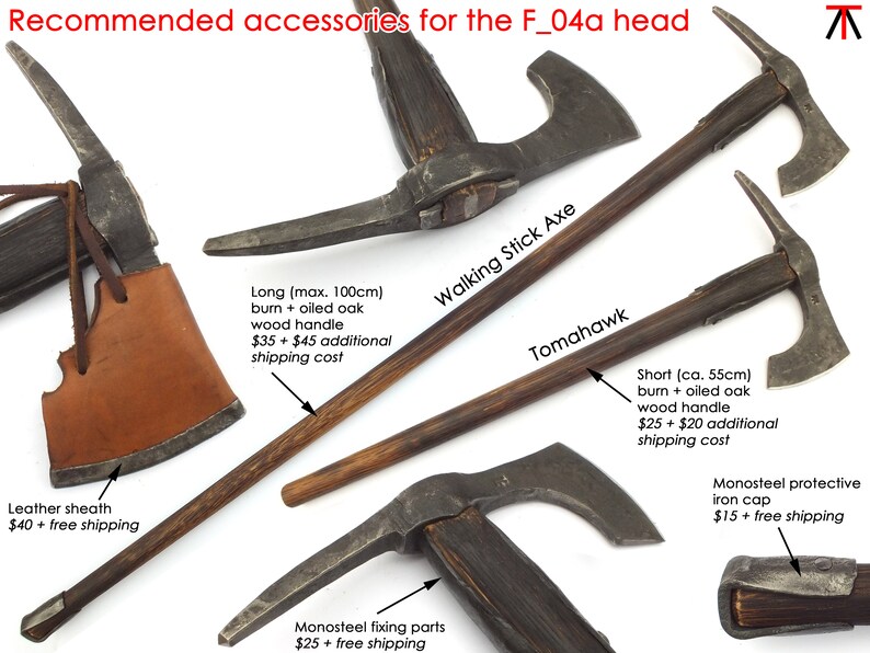 F_04b Bearded Spiked TOMAHAWK With Damascus Steel Cutting - Etsy