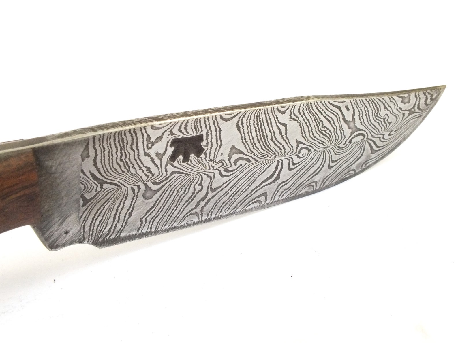 Kf_04b Damascus Steel Ram Head Hunting KNIFE With Wood - Etsy