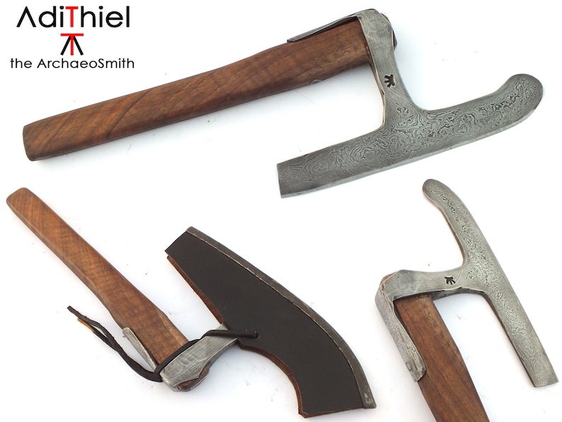 Bn_06c Small Damascus Steel Viking Broad AXE Kitchen AXE or | Etsy