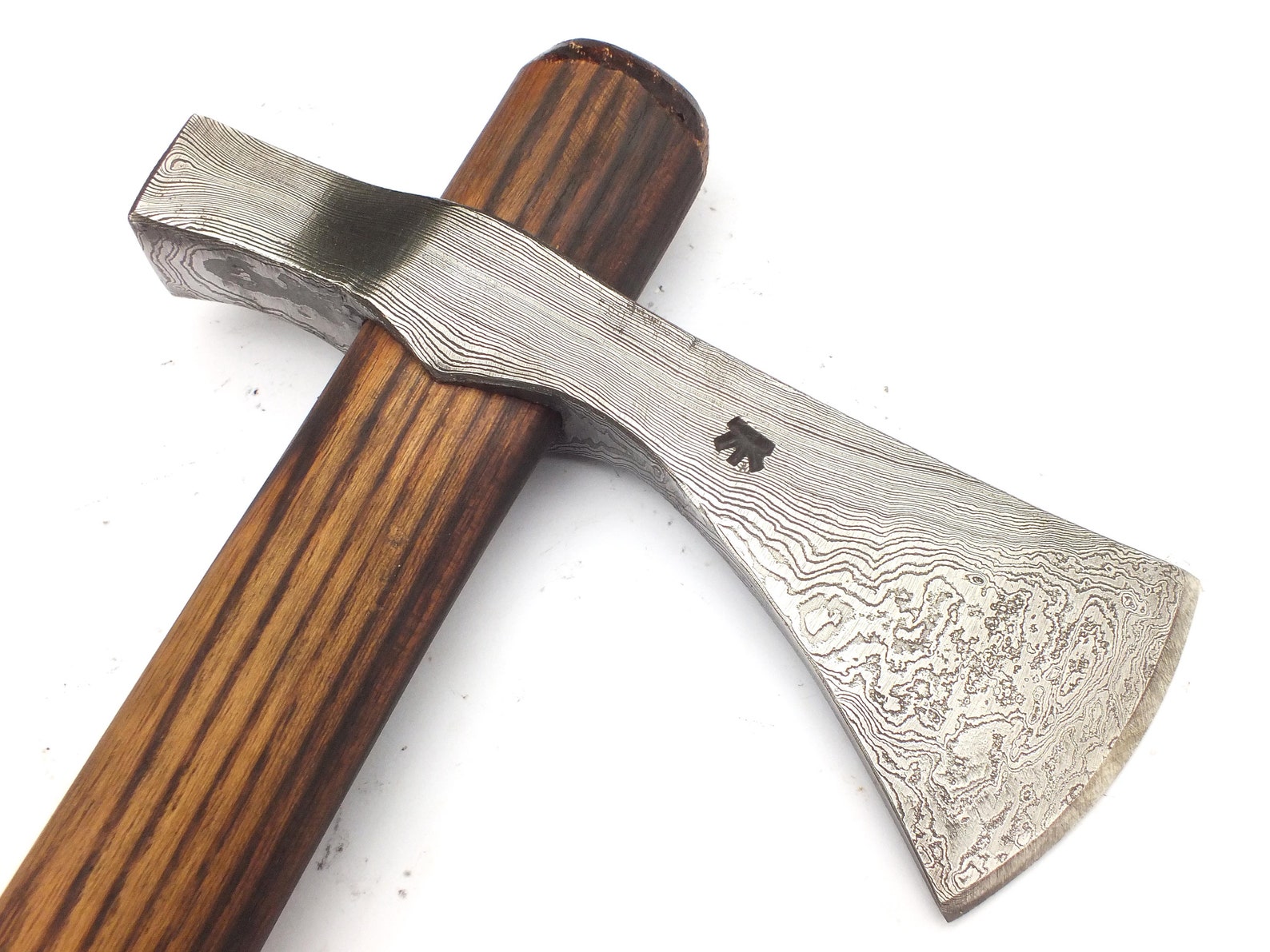 Fn_06c Damascus Steel Hammer Poll TOMAHAWK With Hand Carved | Etsy