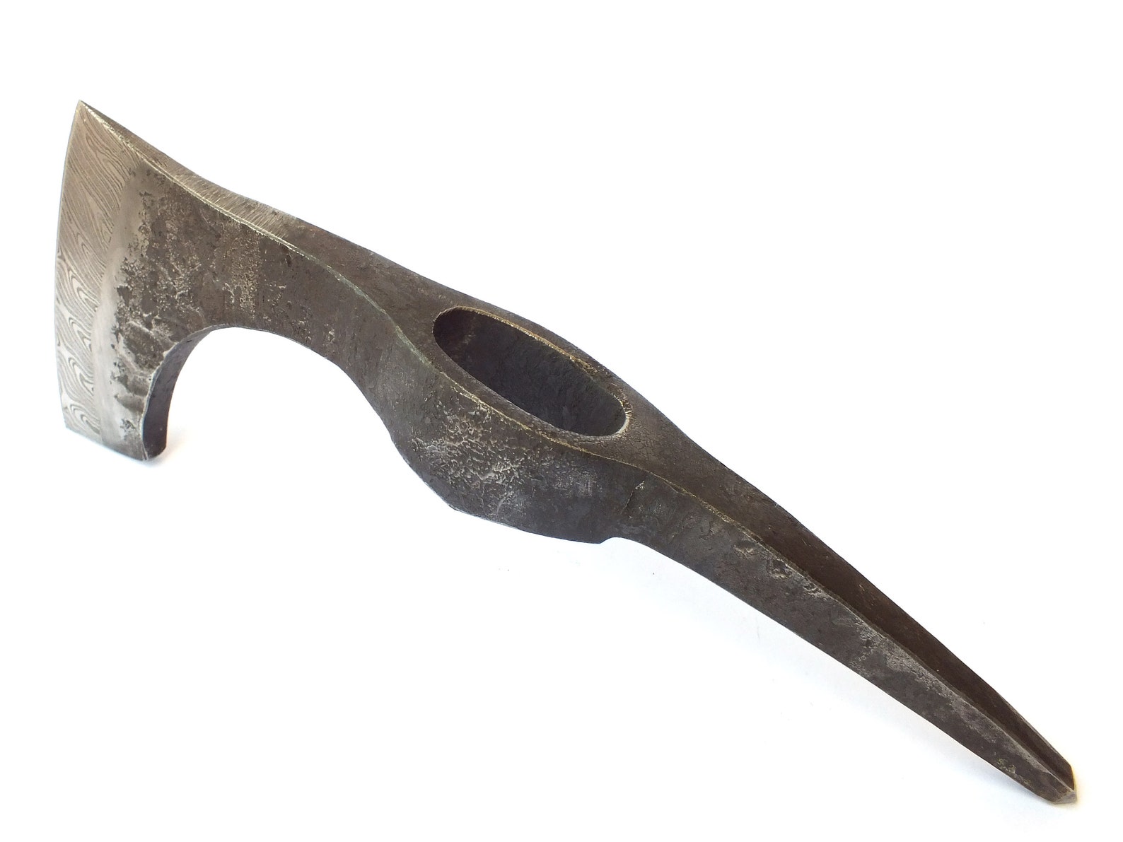 F_04b Bearded Spiked TOMAHAWK With Damascus Steel Cutting - Etsy