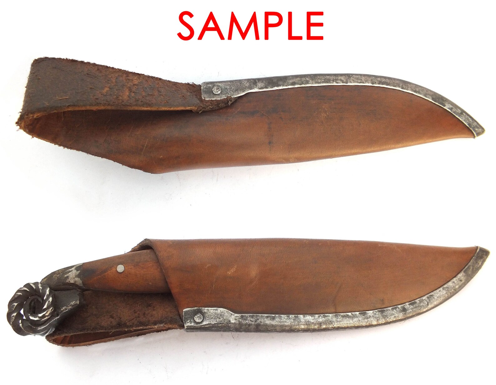 Kf_03d Damascus Steel Scale Tang KNIFE with Wood Handle | Etsy