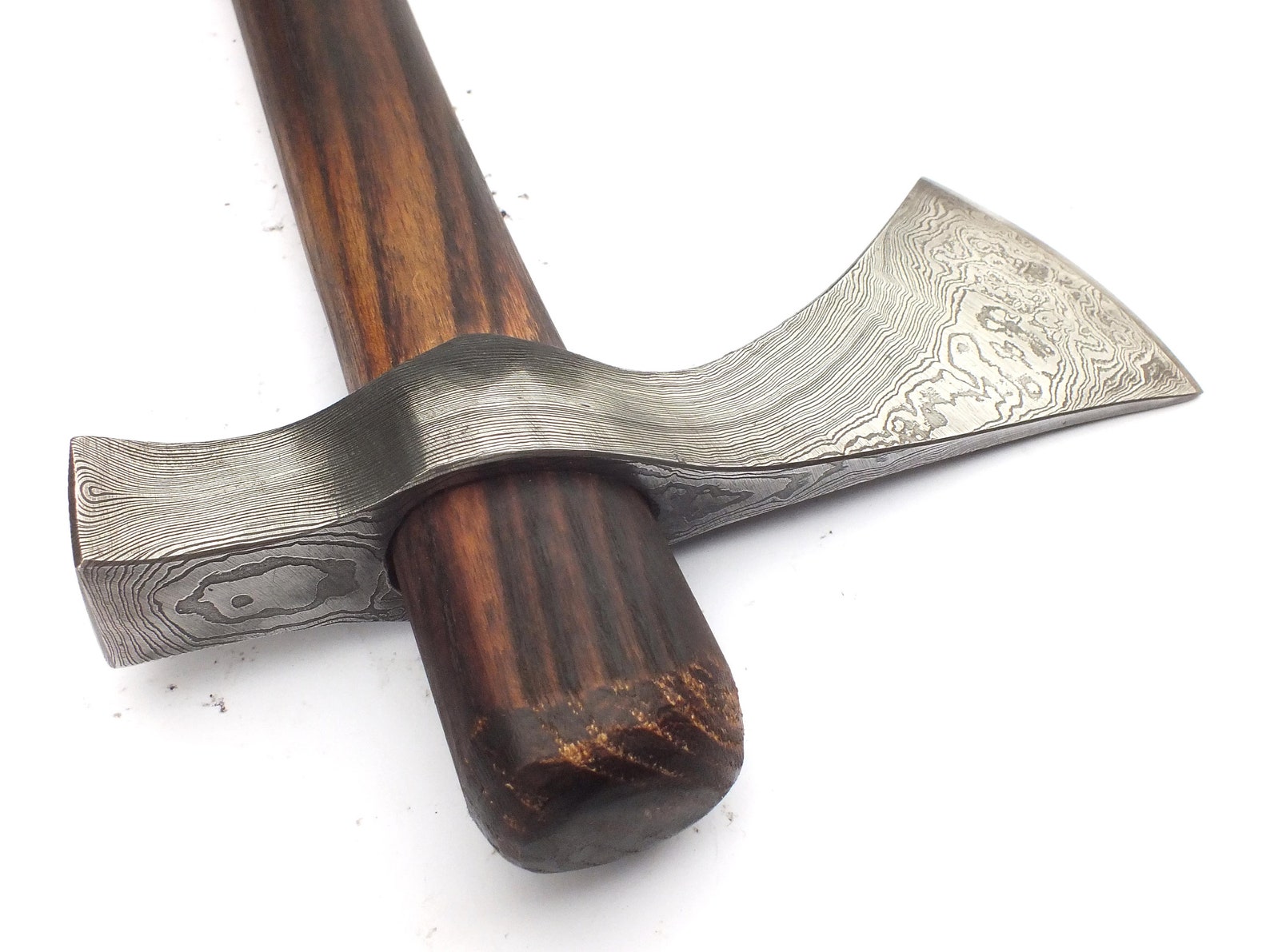 Fn_06c Damascus Steel Hammer Poll TOMAHAWK With Hand Carved | Etsy