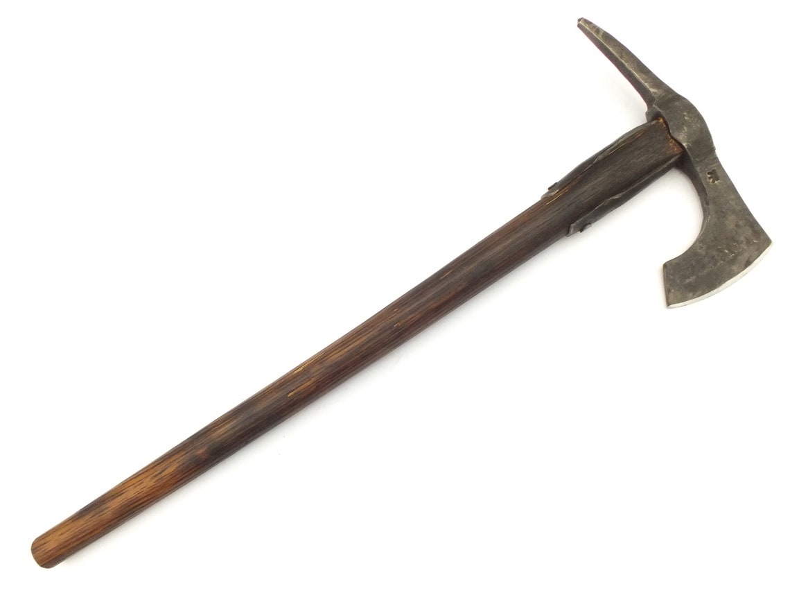 Fn_04a Bearded Spiked TOMAHAWK With Burned and Oiled Oak | Etsy