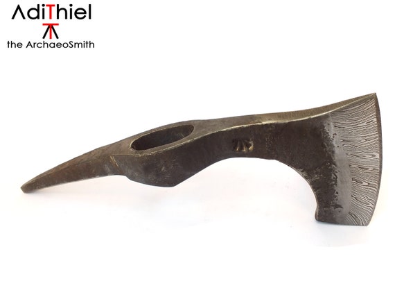 F_04b Bearded Spiked TOMAHAWK With Damascus Steel Cutting - Etsy