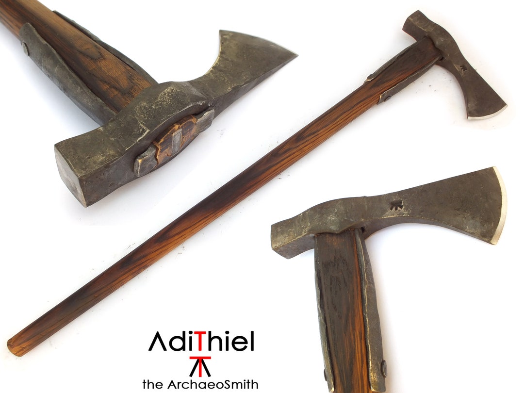 Fn_01a - Hammer Poll TOMAHAWK With Burned and Oiled Oak Wood Handle - Etsy