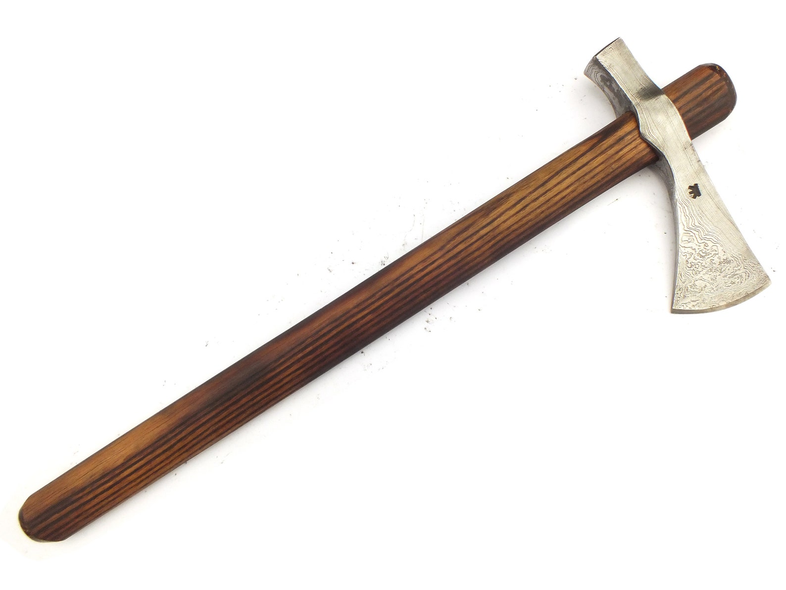 Fn_06c Damascus Steel Hammer Poll TOMAHAWK With Hand Carved | Etsy