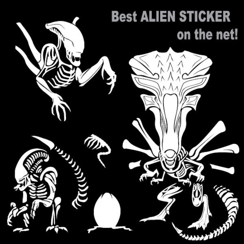 Alien Family Car Sticker Xenomorph Decal - Etsy