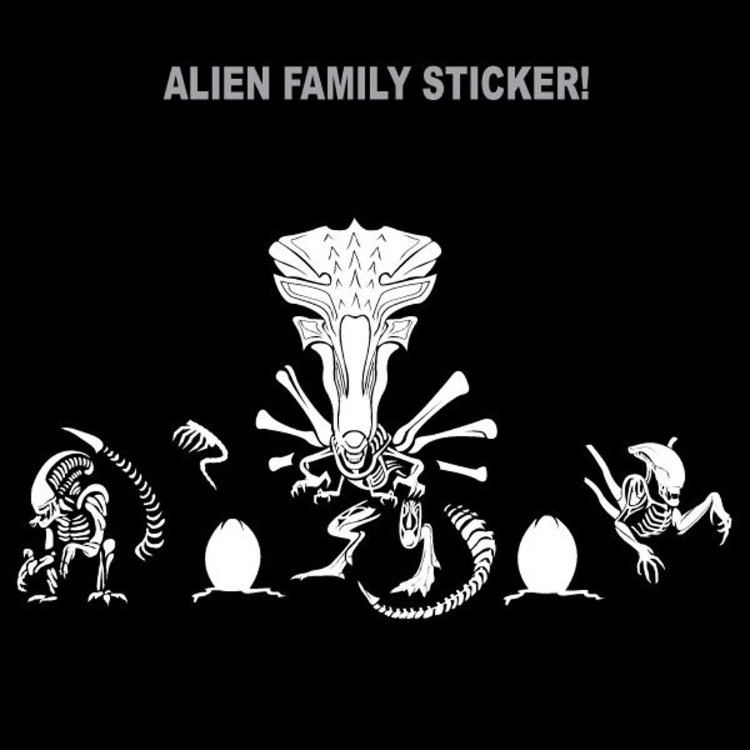 Alien Family Car Sticker Xenomorph Decal - Etsy