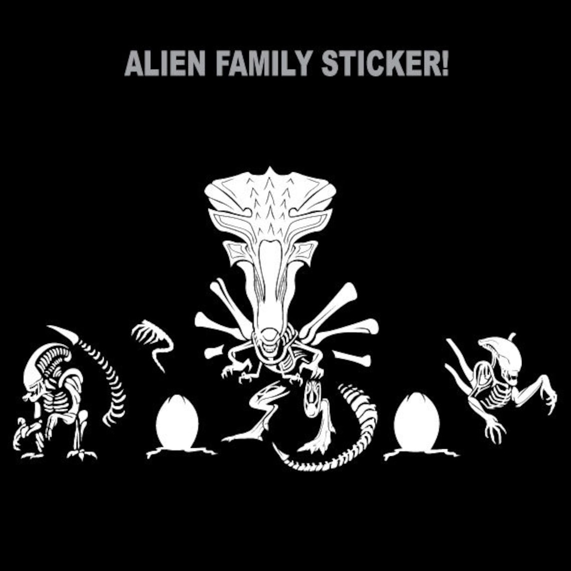 Alien Family Car Sticker xenomorph decal | Etsy