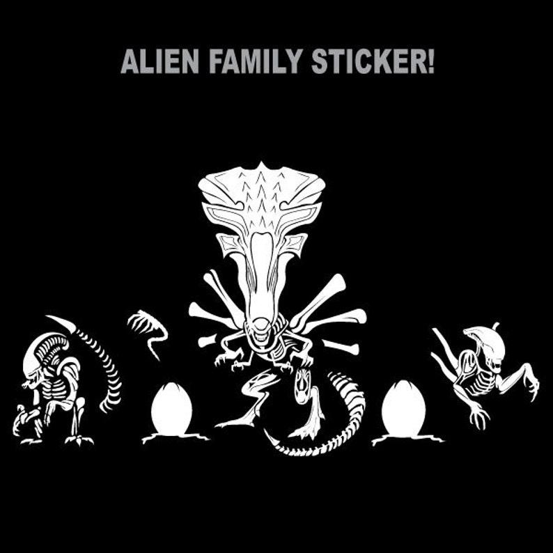 Alien Family Car Sticker Xenomorph Decal - Etsy