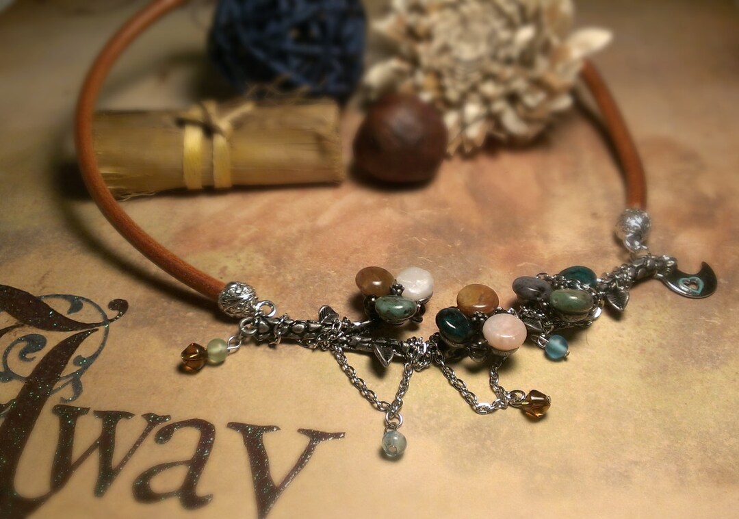 Leather Tree Branch Day Collar - Etsy