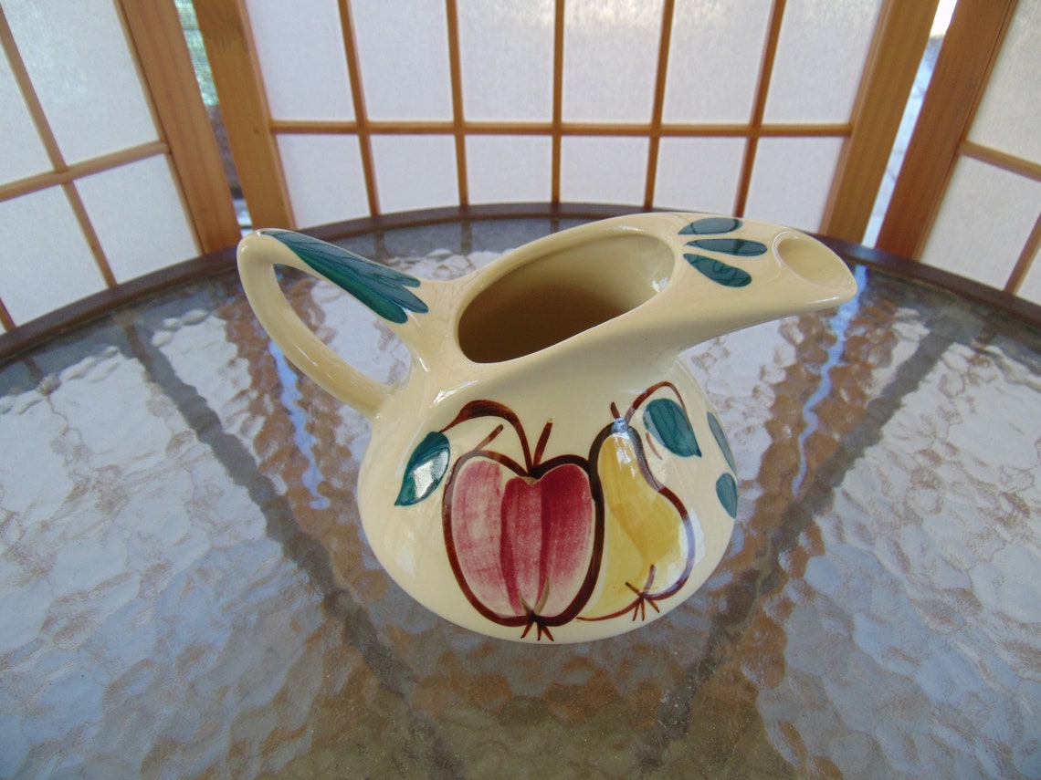 Purinton Slip Ware Apple Pear Pitcher | Etsy