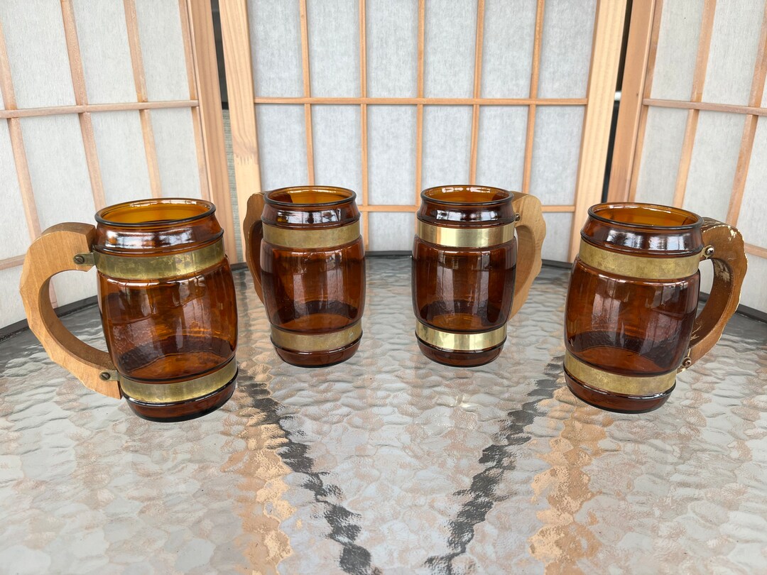 Siesta Ware Brown Glass Mugs Set of Four - Etsy