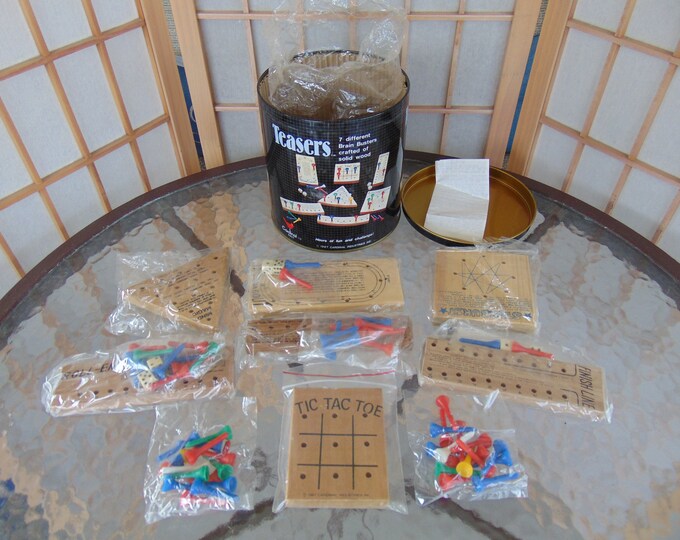Teasers Seven Different Brain Busters Crafted of Solid Wood - Etsy