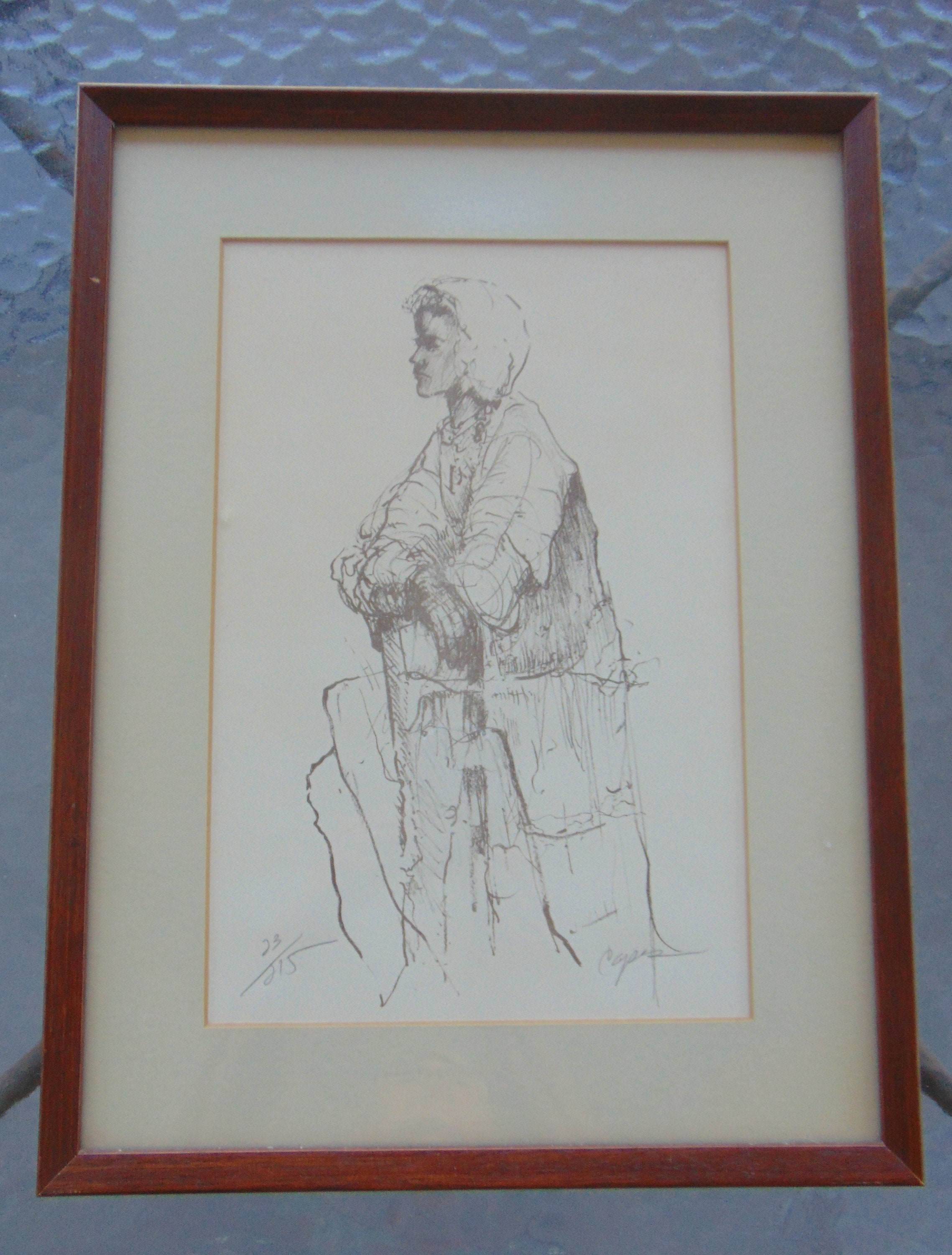 Girl in Thought by Richard Capes Signed and Numbered Lithograph - Etsy