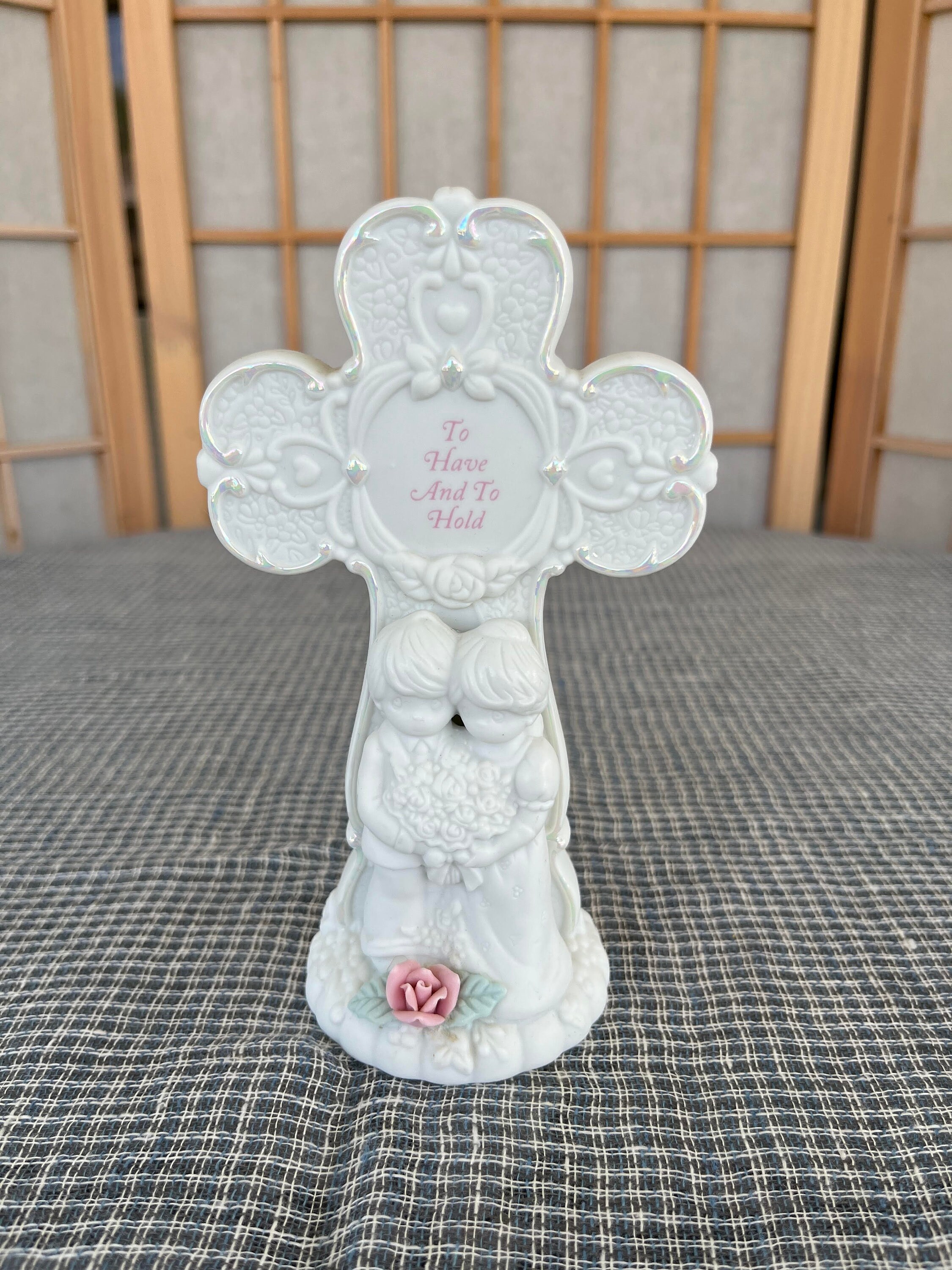 To Have and to Hold Precious Moments Cross Wedding Cake Topper ...