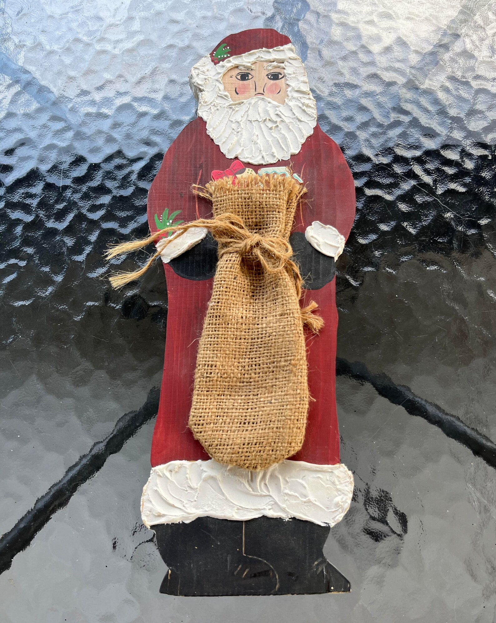Vintage Handmade Wooden Santa Clause - Etsy