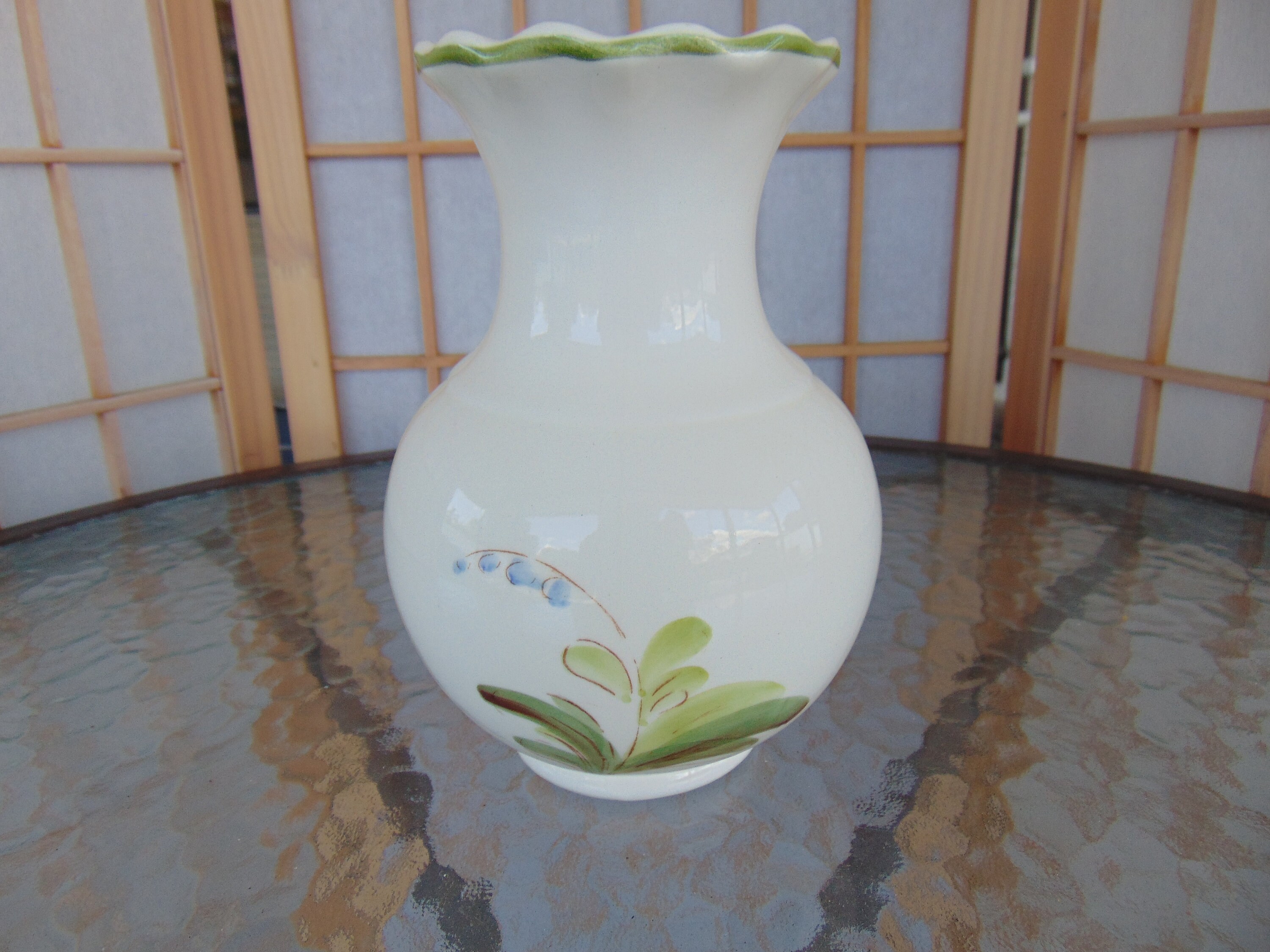 Hand Painted Flower Vase by Weiss Made in Brazil - Etsy
