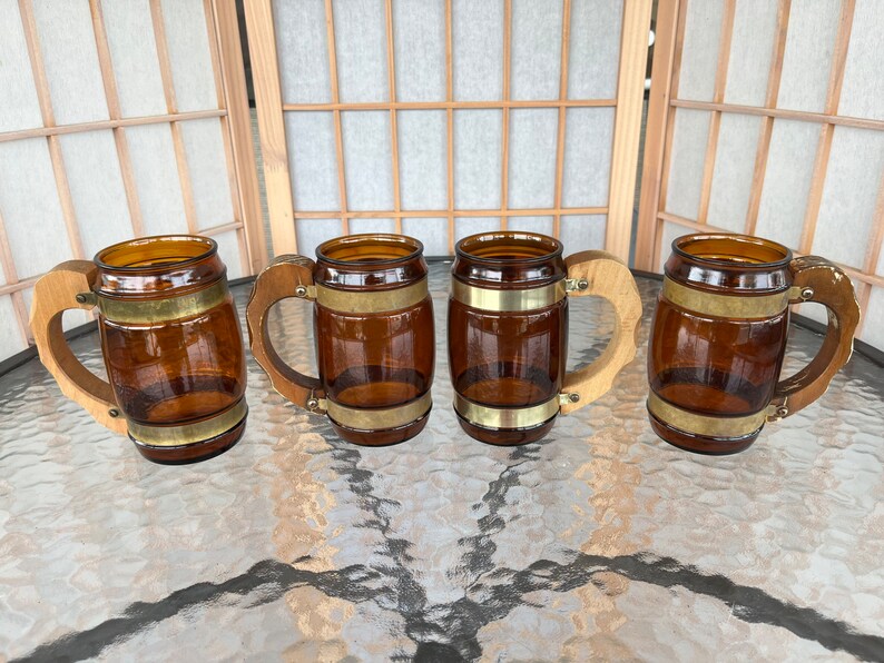 Siesta Ware Brown Glass Mugs Set of Four - Etsy