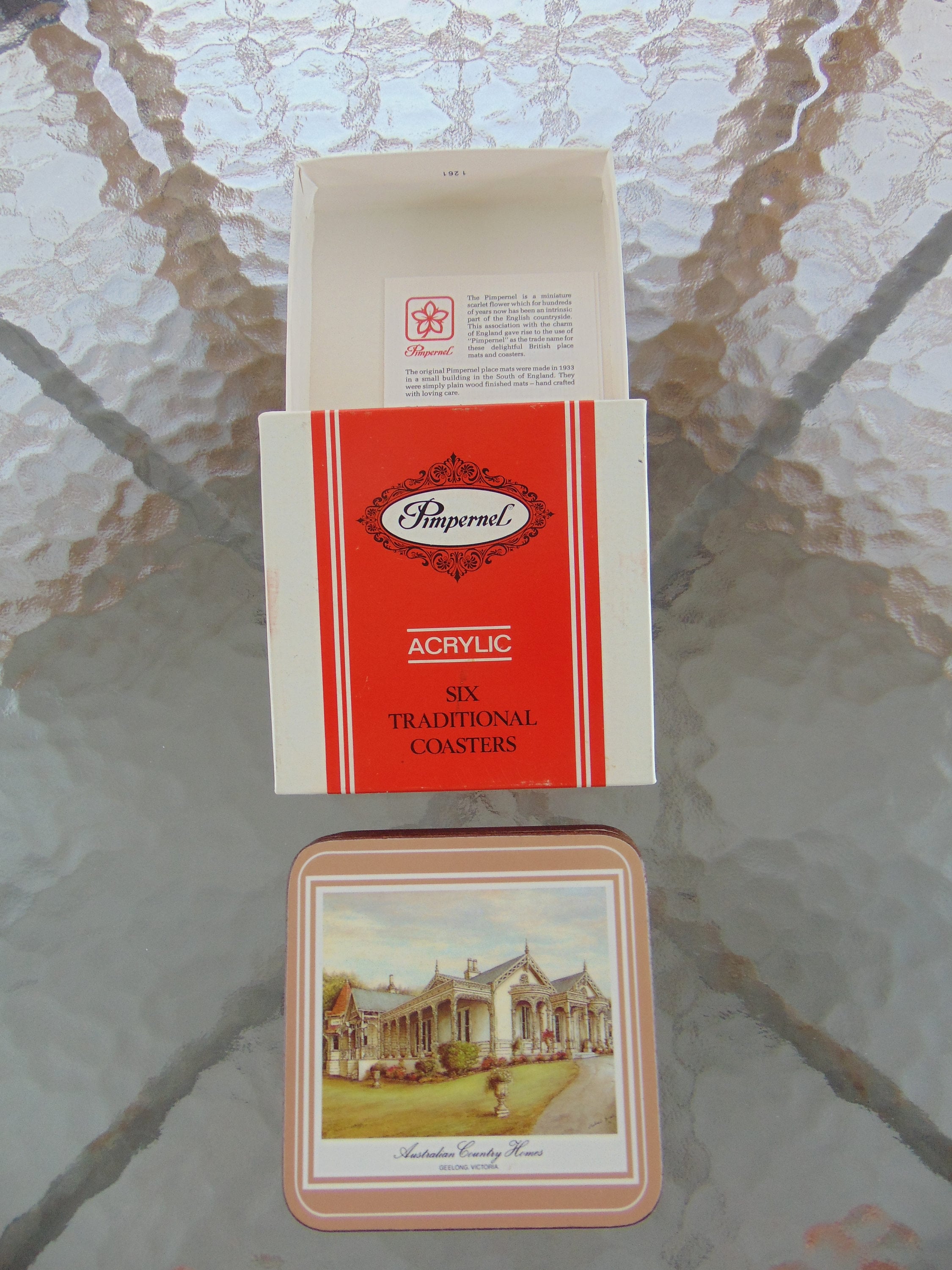 Pimpernel Acrylic Six Traditional Coasters Australian Country Homes - Etsy