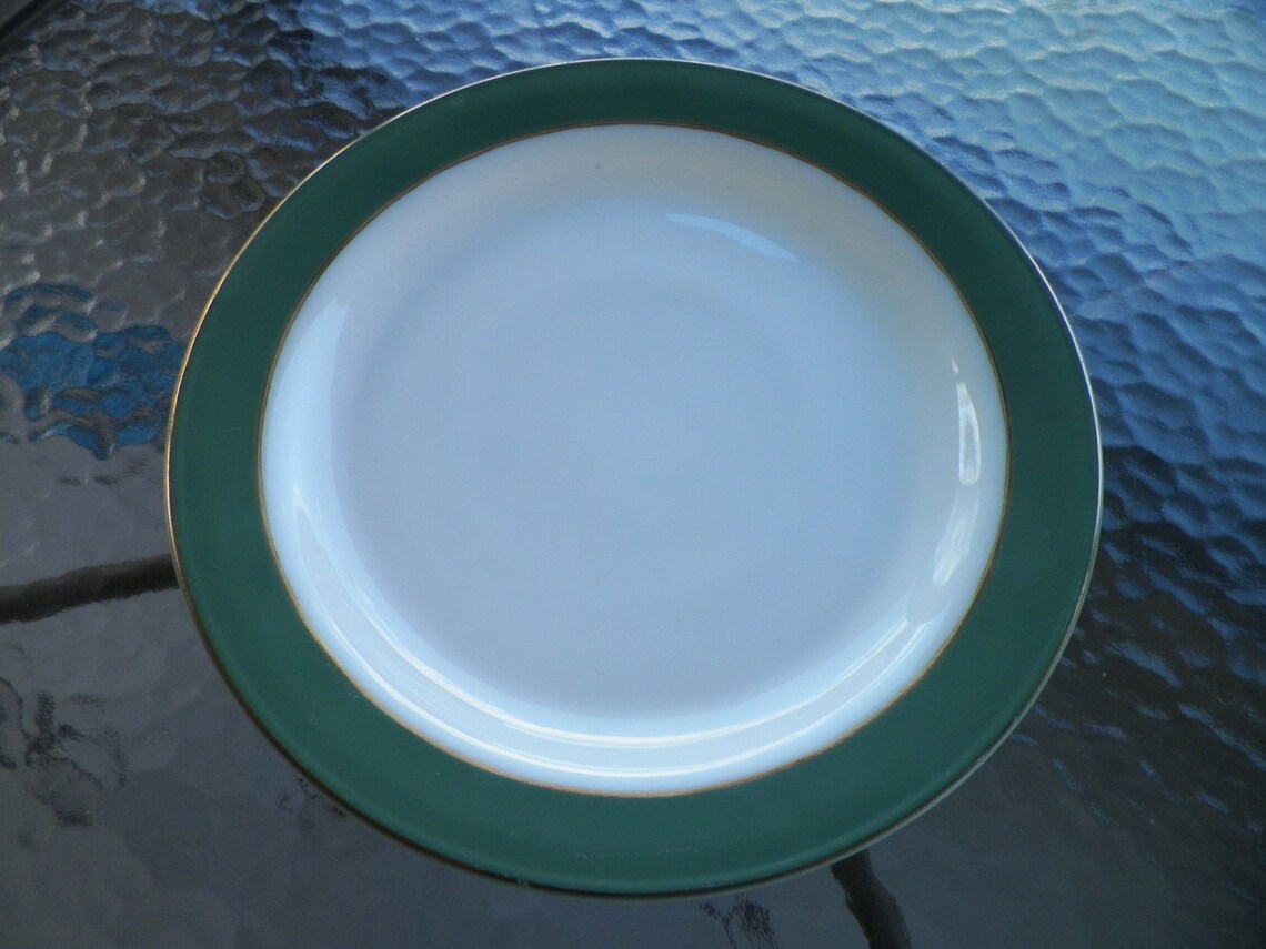 Pyrex Platter Round Teal and Gold - Etsy